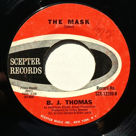 Media | Bj Thomas Most Of All The Mask 45 Rpm Vinyl 7 Single Sce12299 ...